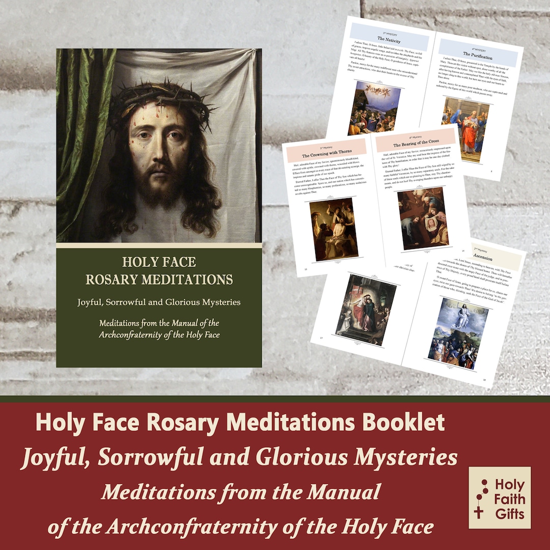 HOLY FACE Rosary Meditations Booklet, Full Color, Meditations From the ...
