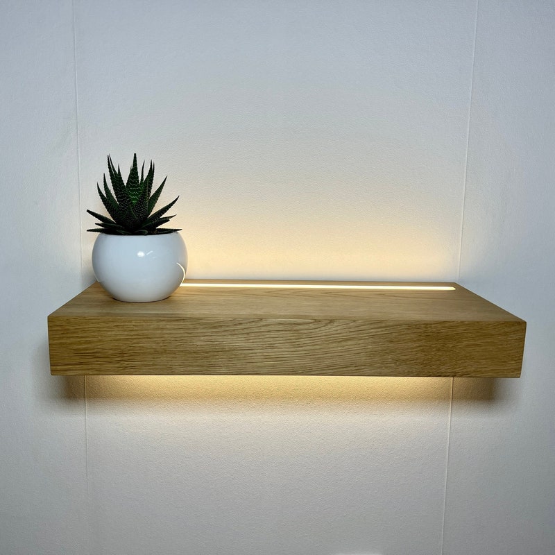Floating Shelf With Light - Etsy
