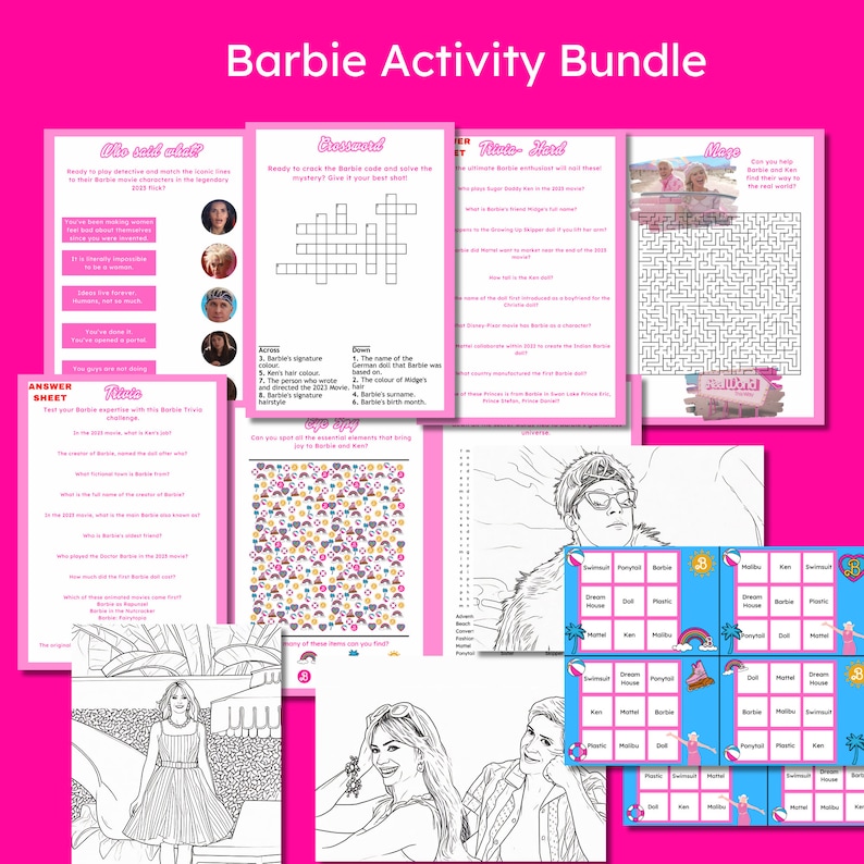 Party Games and Activities for Adults and Teens- Barb Party Game - Etsy