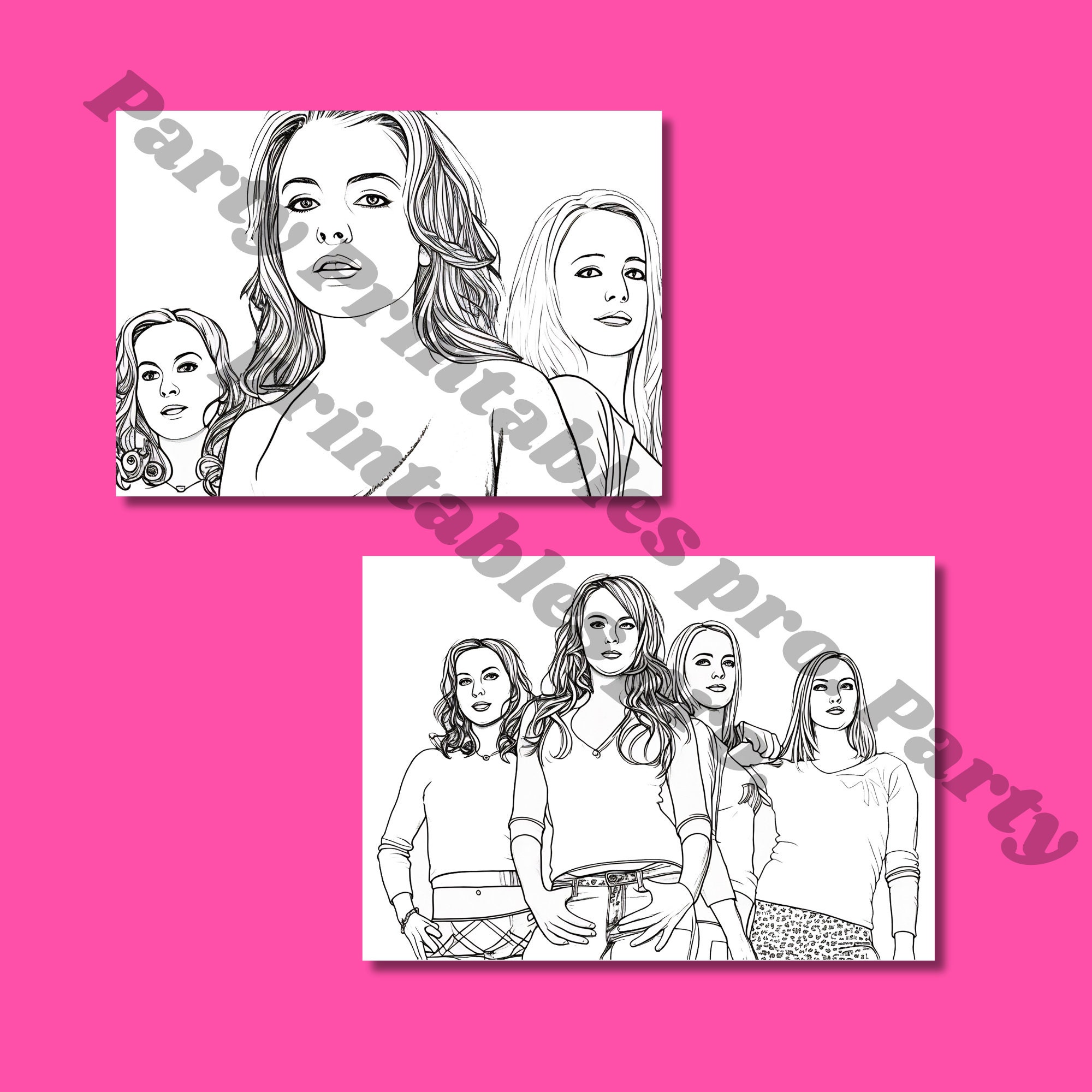 Mean Girls Inspired Colouring Pages - Etsy
