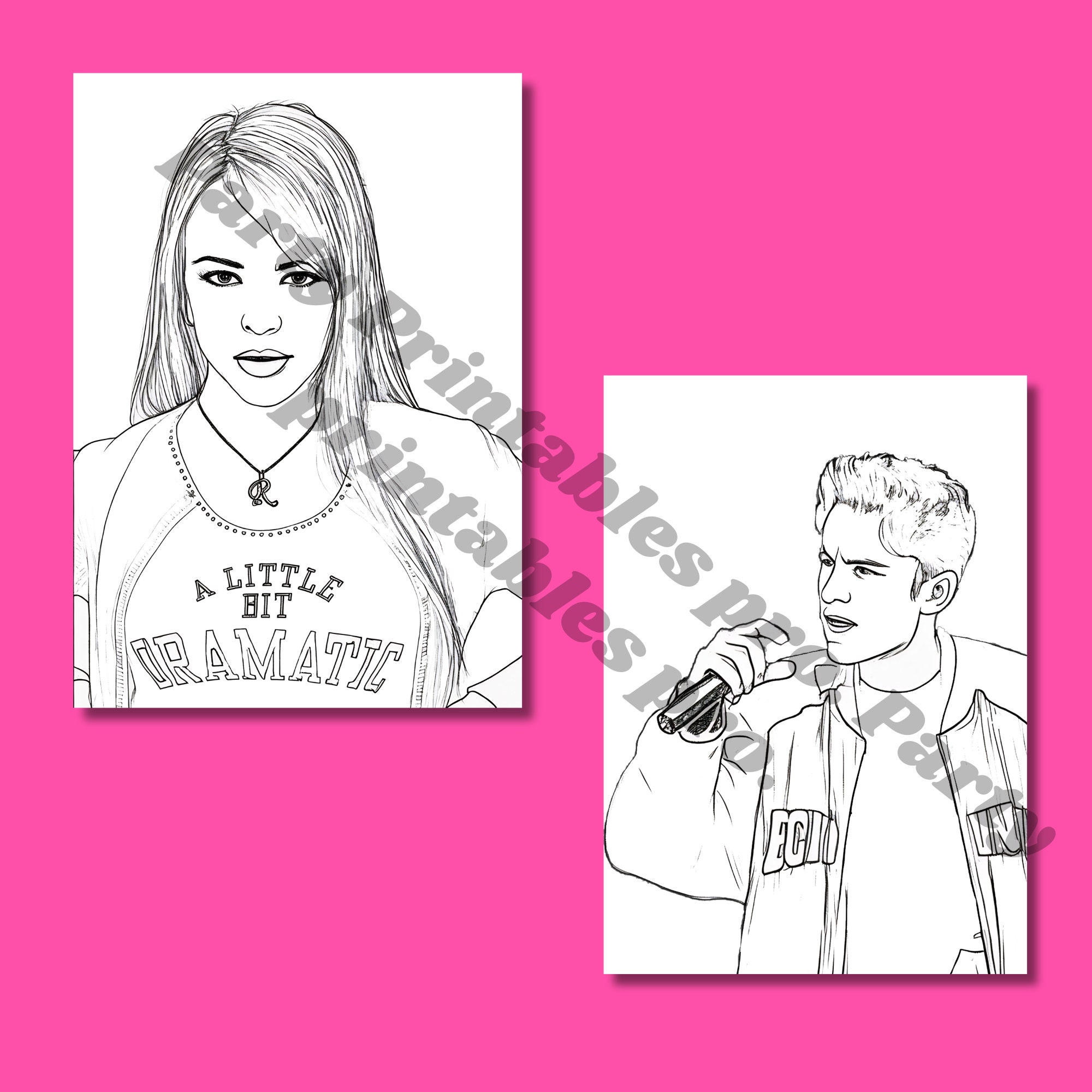 Mean Girls Inspired Colouring Pages - Etsy