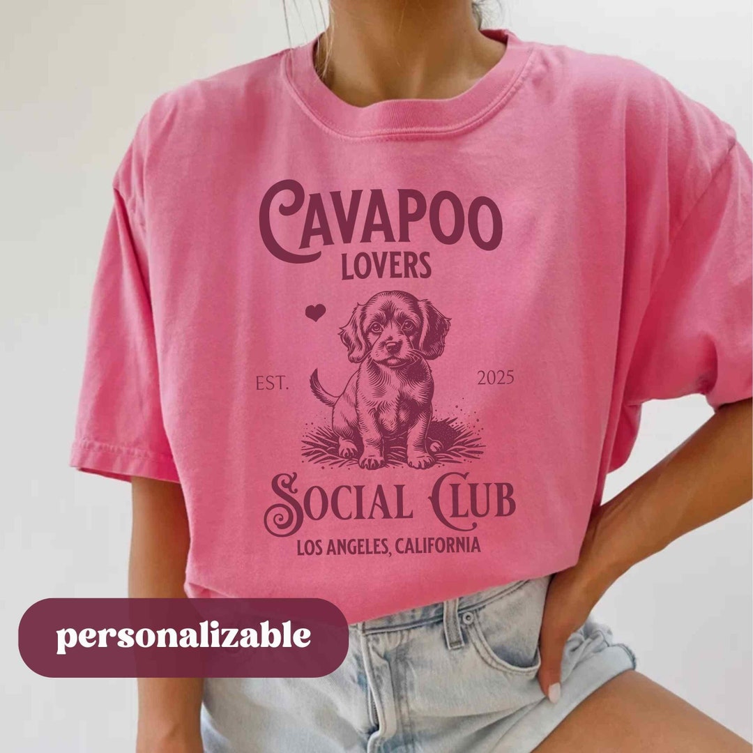 Custom Cavapoo Shirt, Valentines Cavapoo Mom Valentines Gift, Comfort ...