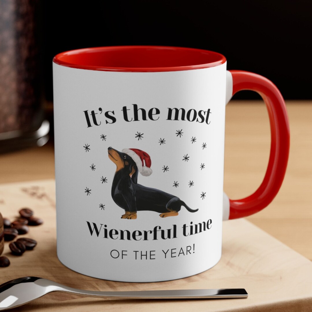 Christmas Dachshund Custom Dog Mug, Personalized Doxie Wiener Dachshund ...
