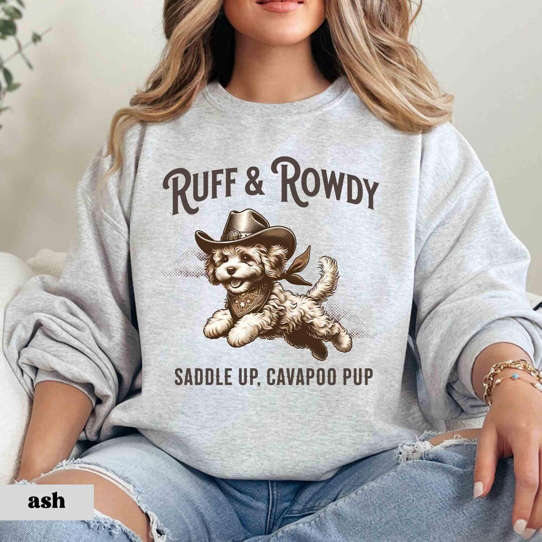 Cowboy Cavapoo Sweatshirt, Cavapoo Shirt, Cavapoo Gifts, Western Dog ...
