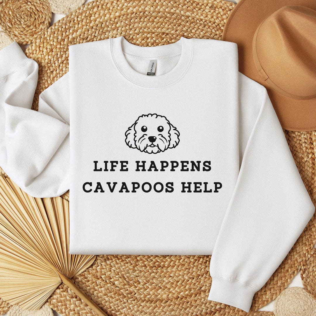 Funny Cavapoo Shirt Gift for Dog Mom, Cavapoo Mom Crewneck Sweatshirt ...