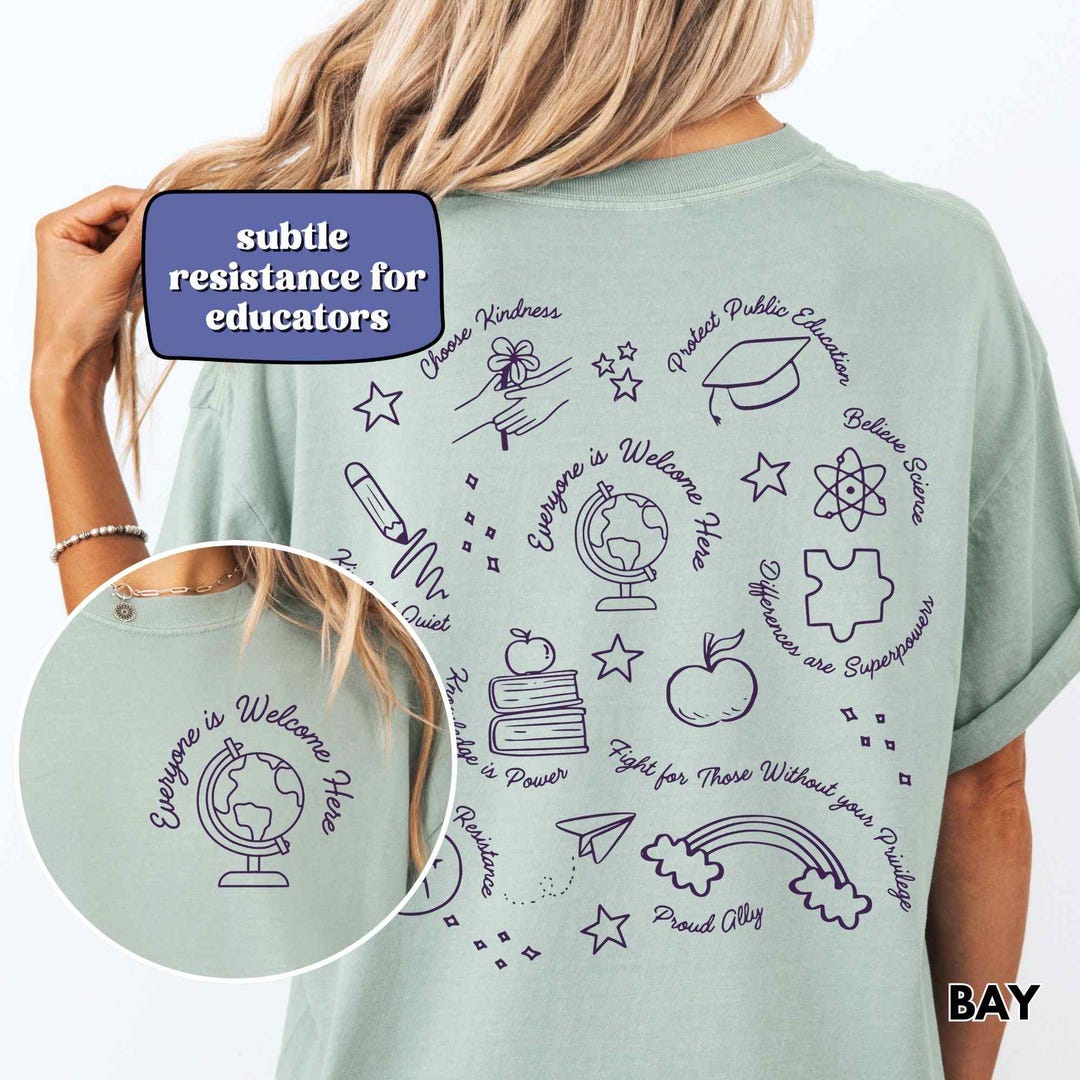 Resist Teacher Shirt, Subtle Message Political Teacher Gifts, Protect ...