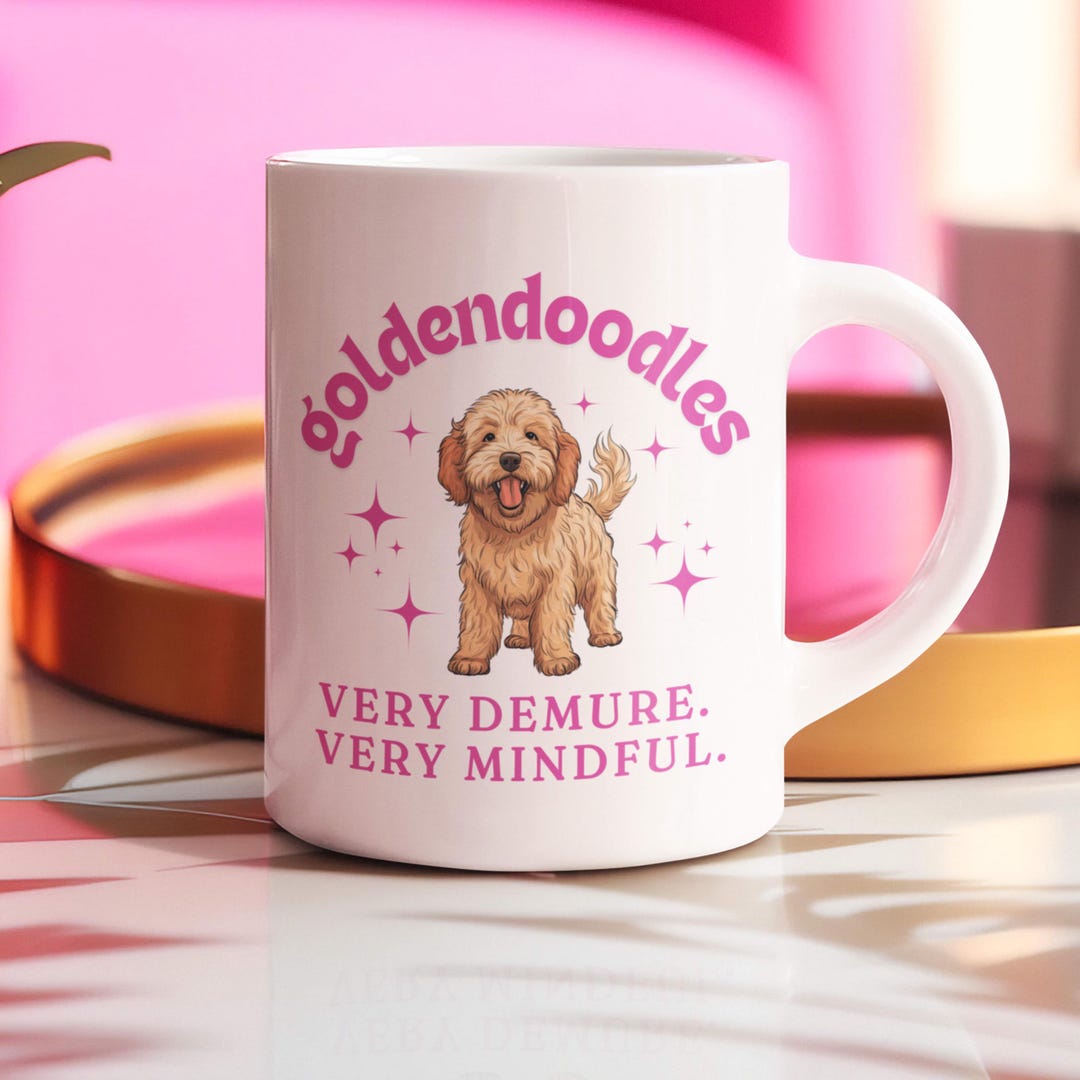 Very Demure Mug, Very Demure Dog Gift, Goldendoodle Mug, Very Demure ...