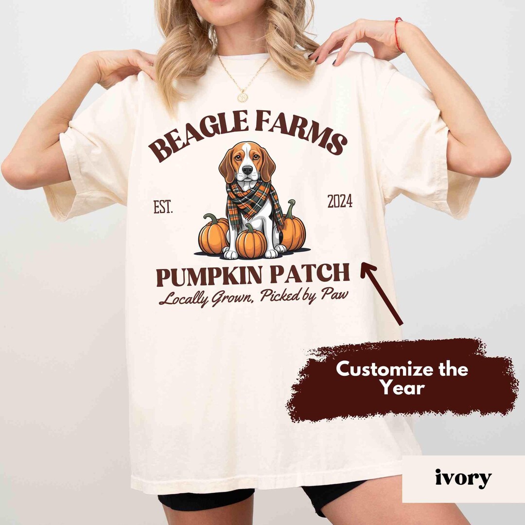 Beagle Pumpkin Farm Shirt, Comfort Colors Beagle T-shirt, Fall Dog Mom ...