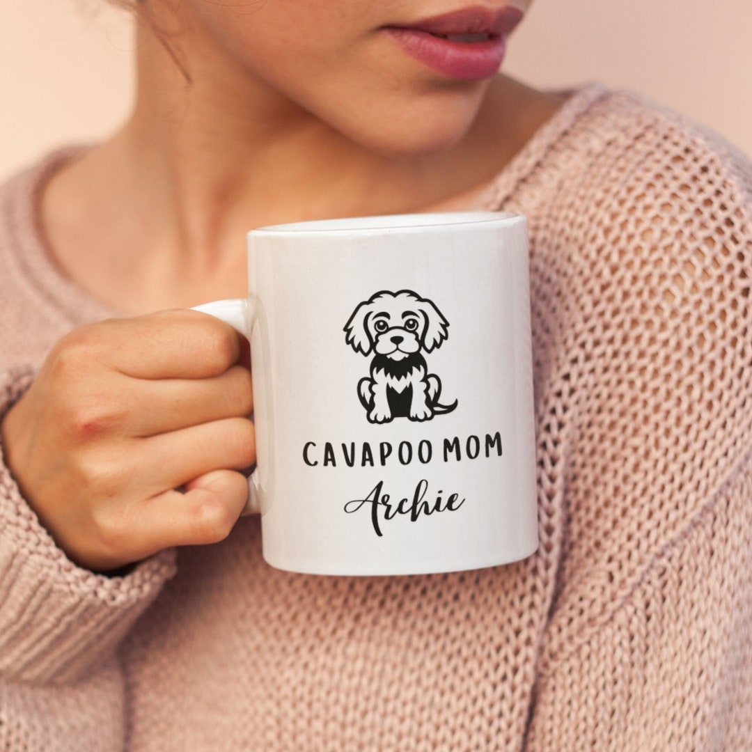Personalized Cavapoo Mom Mug, Cavapoo Dad Coffee Cup, Customizable Gift ...