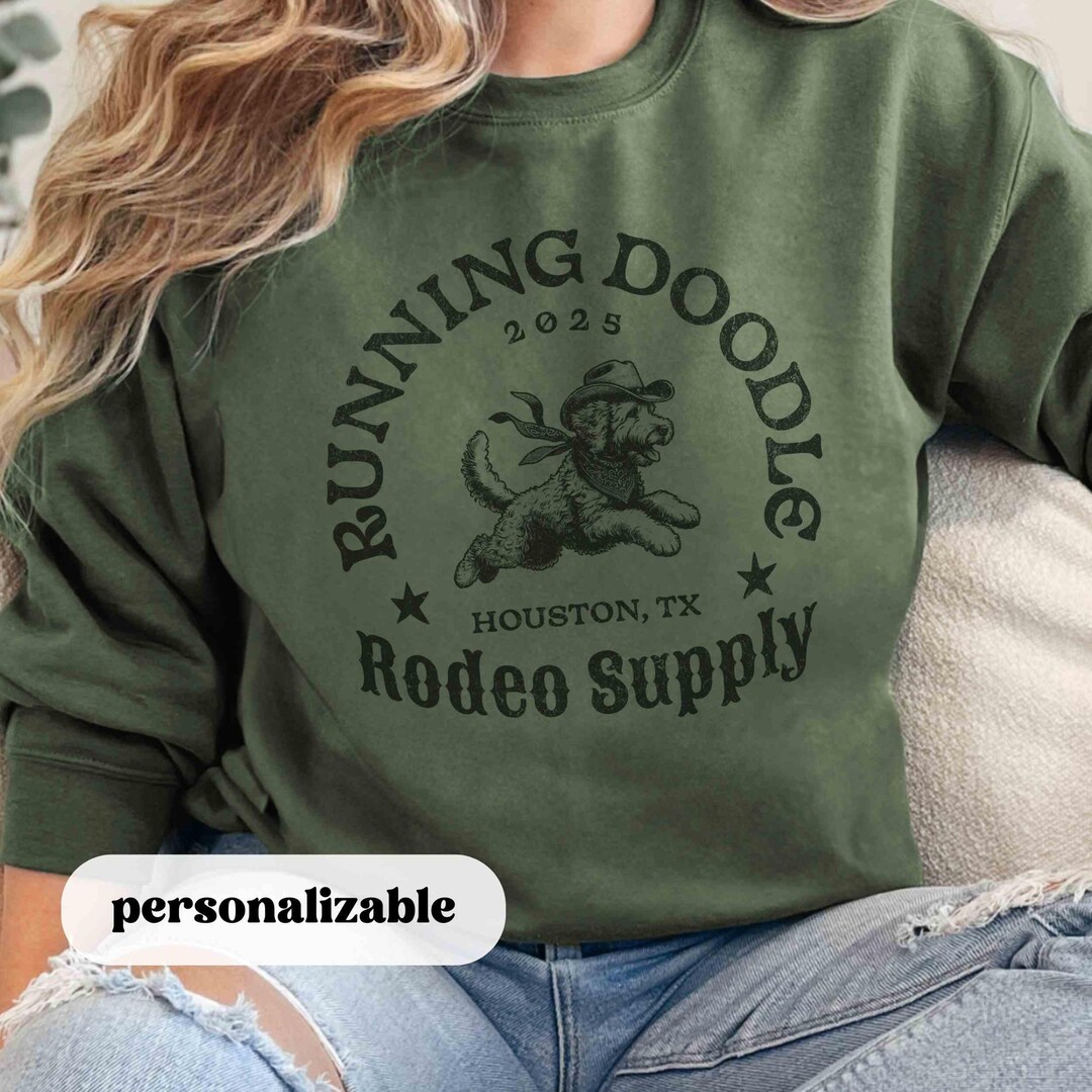 Custom Cowboy Doodle Shirt, Western Goldendoodle Sweatshirt, Golden ...