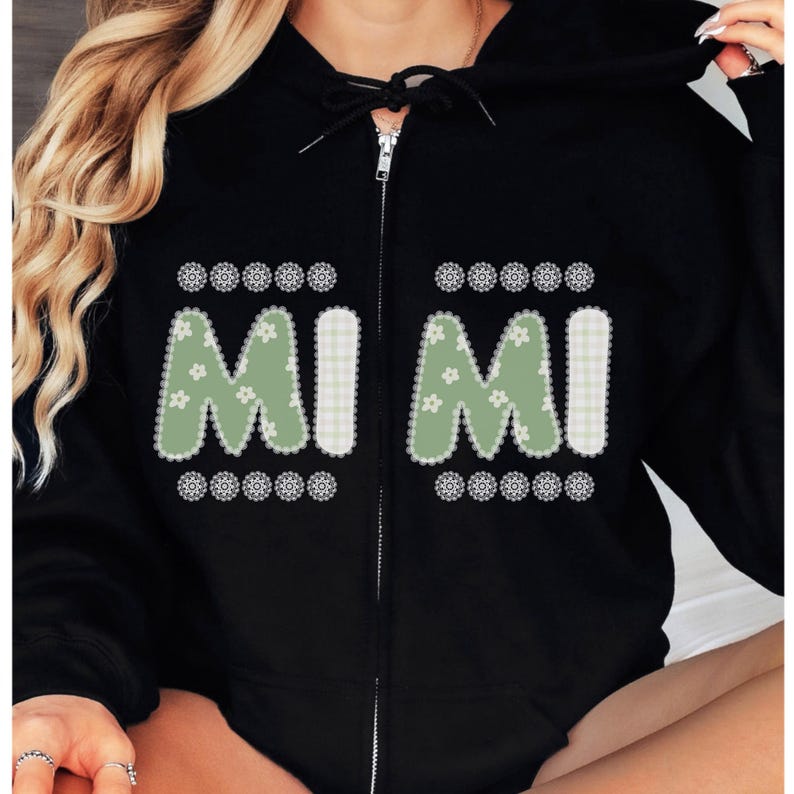 Mimi Full Zip Hooded Sweatshirt, Mimi Hoodie, Mimi Sweatshirt, Grandma ...