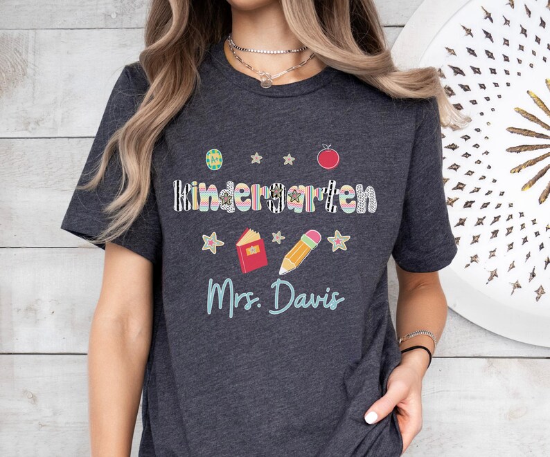 Personalized Kindergarten Teacher Team Shirt, Preschool, Custom Grade ...