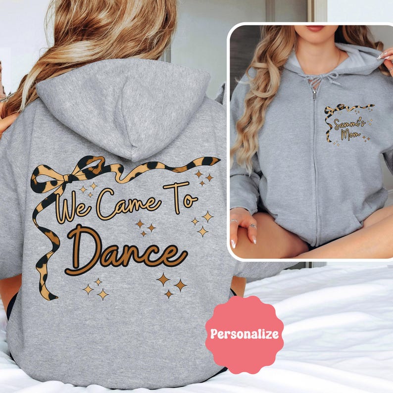 Custom Dance Competition Zip up Hooded Sweatshirt, Team Hoodie Jacket ...
