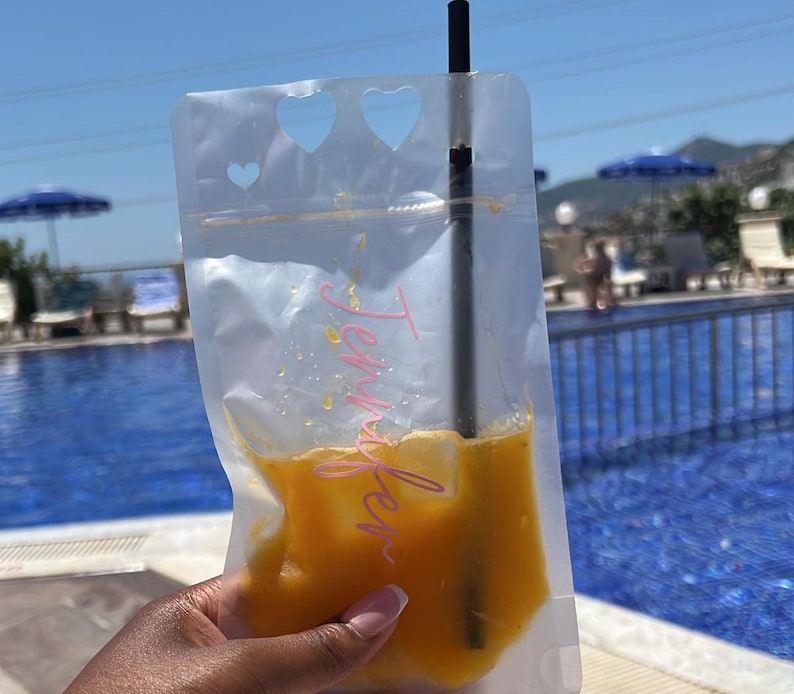 Personalised Cocktail and Drinks Pouch|hen Party|festival|holiday|pool ...