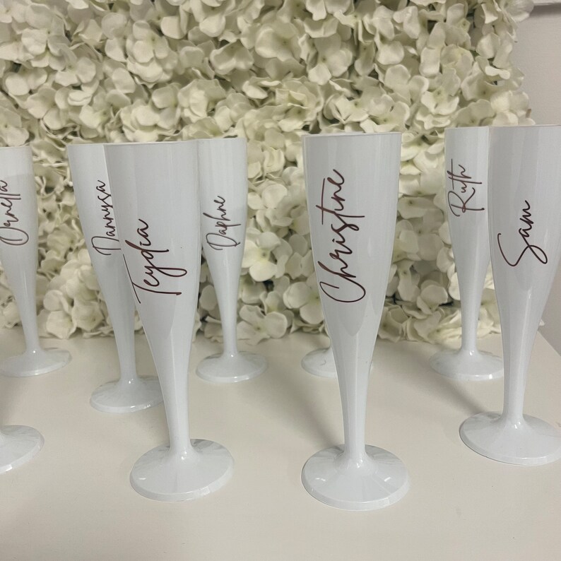 Pair/3/4/5+ Personalised Champagne Flutes | Hen Party/bride Team ...