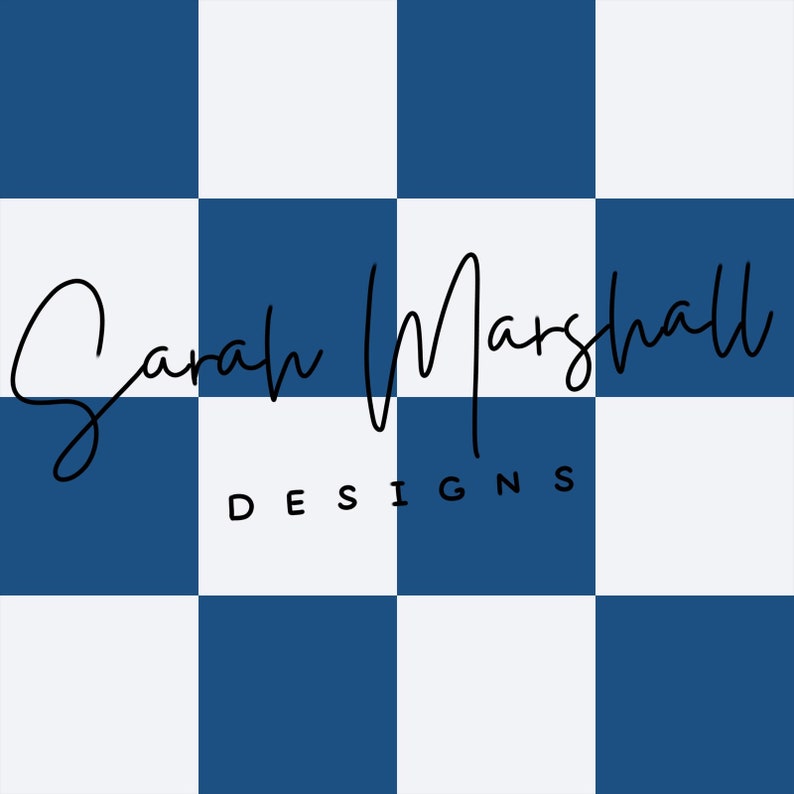 Blue & White Checkered Seamless File - Etsy