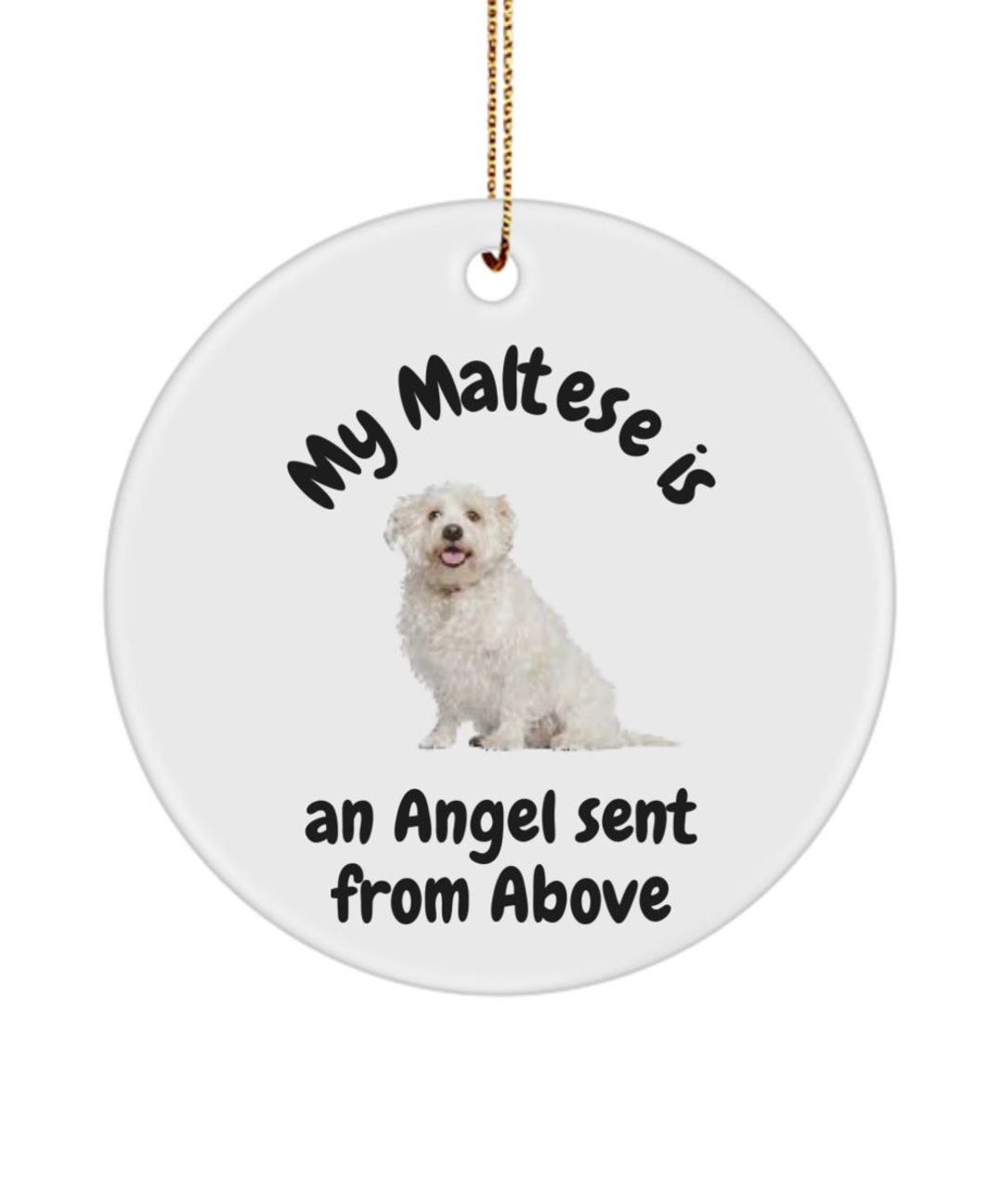Maltese Dog Ornament, Maltese Dog Gift, Maltese Lover, Maltese Furry ...