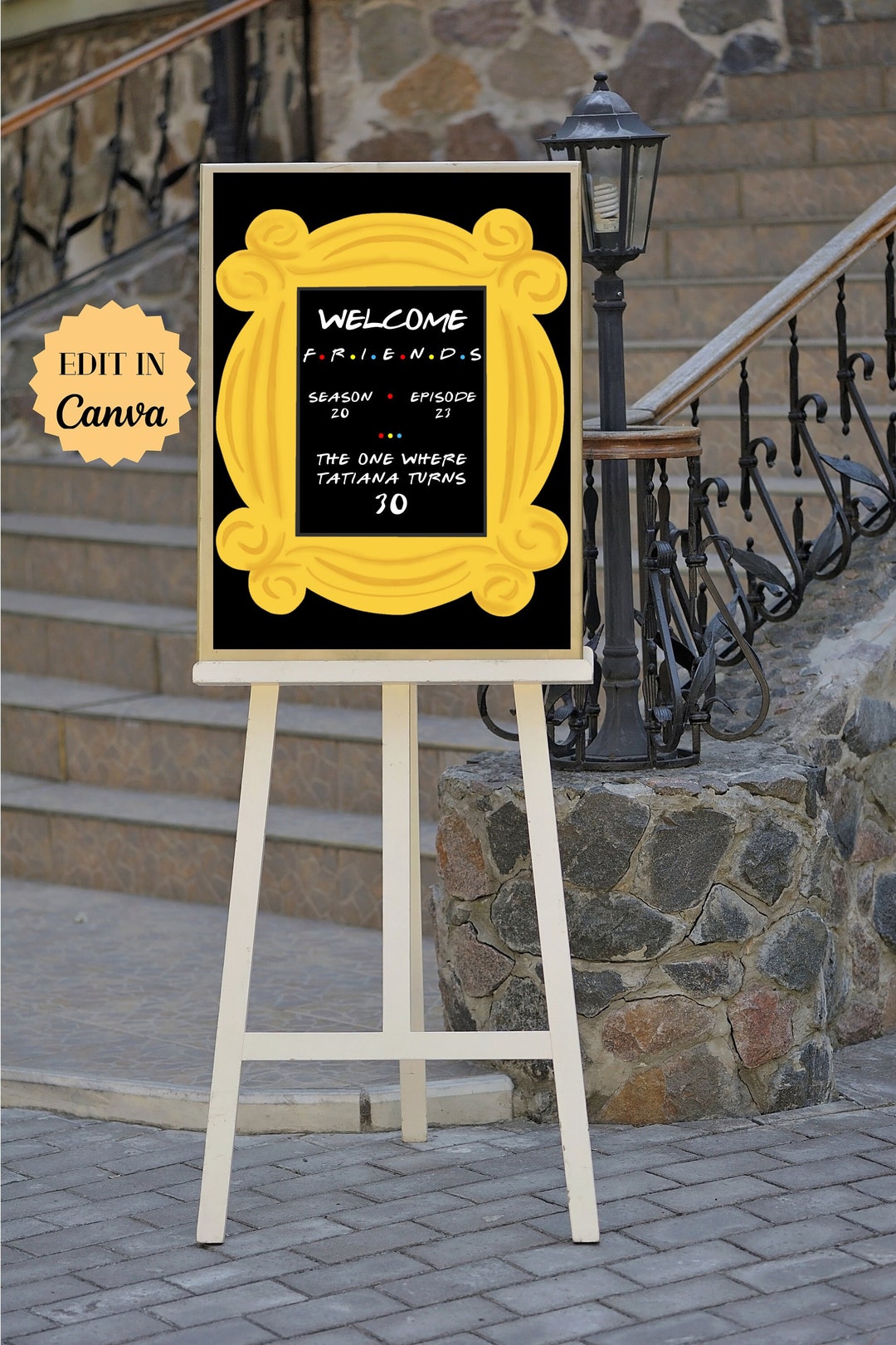 FRIENDS Welcome Sign I Friends Birthday Party Welcome Sign I Friends ...