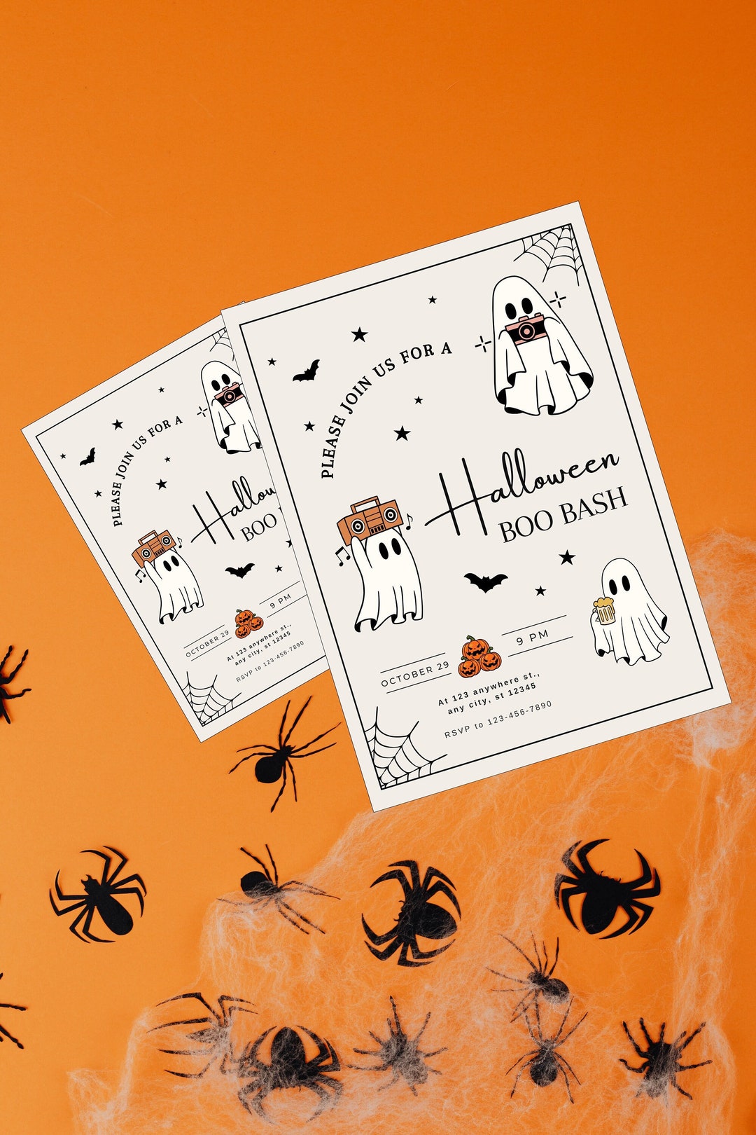 Boo Bash Halloween Party Invitation L Editable Halloween Party ...