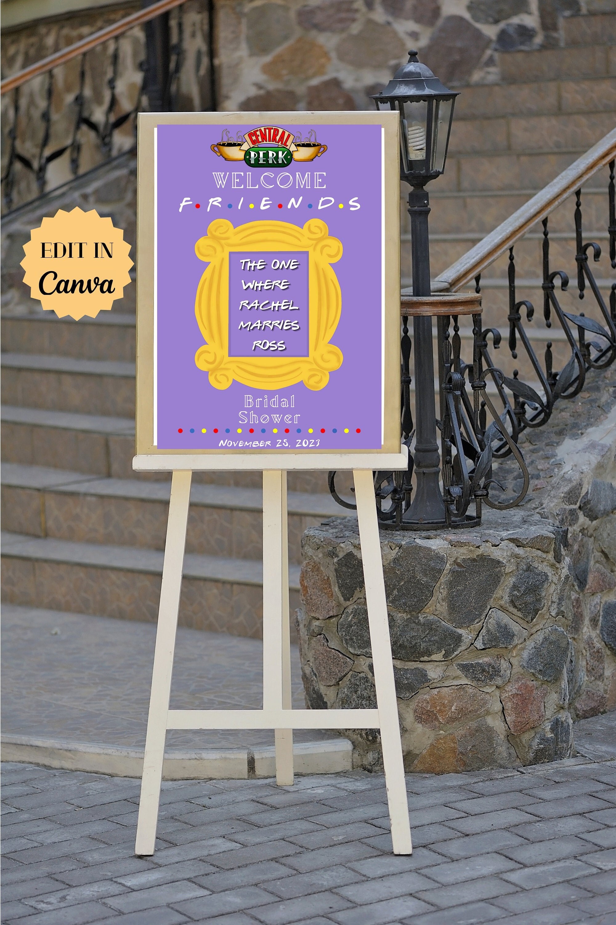 FRIENDS Welcome Sign I Friends Bridal Shower Welcome Sign I Friends ...