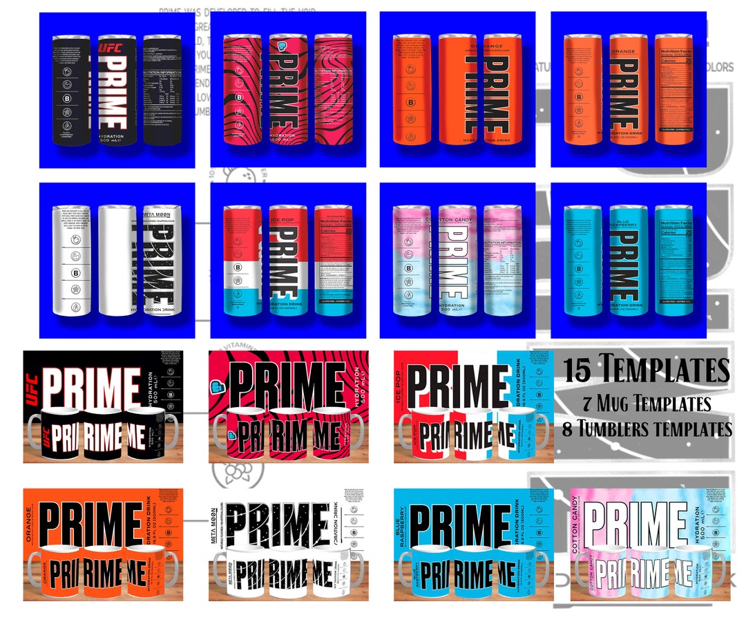 PRIME DRINKS Economical Pack of 15 Designs: 8 Tumblers and 7 Mugs, Each ...