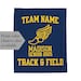 Personalized Track Blanket Custom Track Senior Gift for Track Team Gift ...