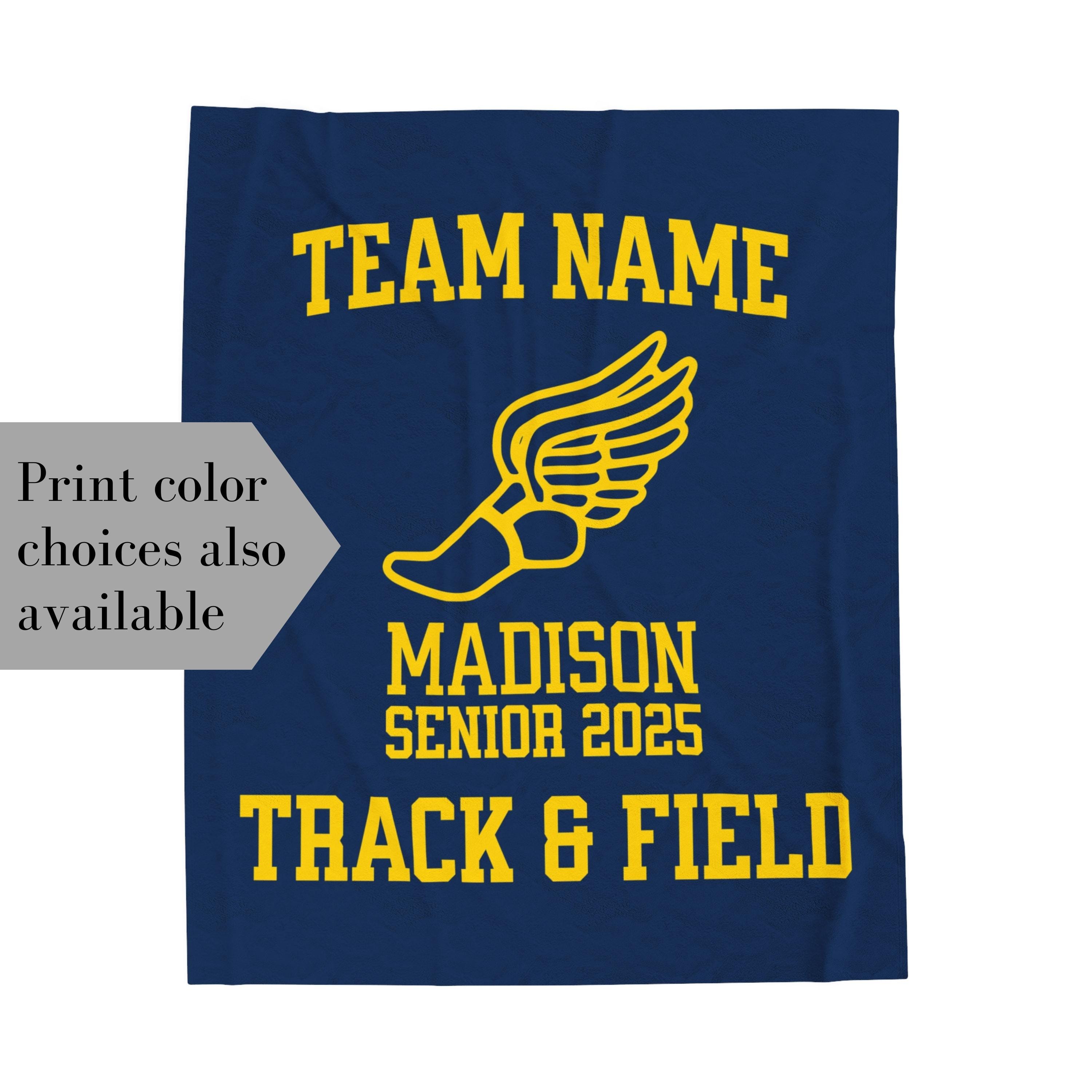 Personalized Track Blanket Custom Track Senior Gift for Track Team Gift ...