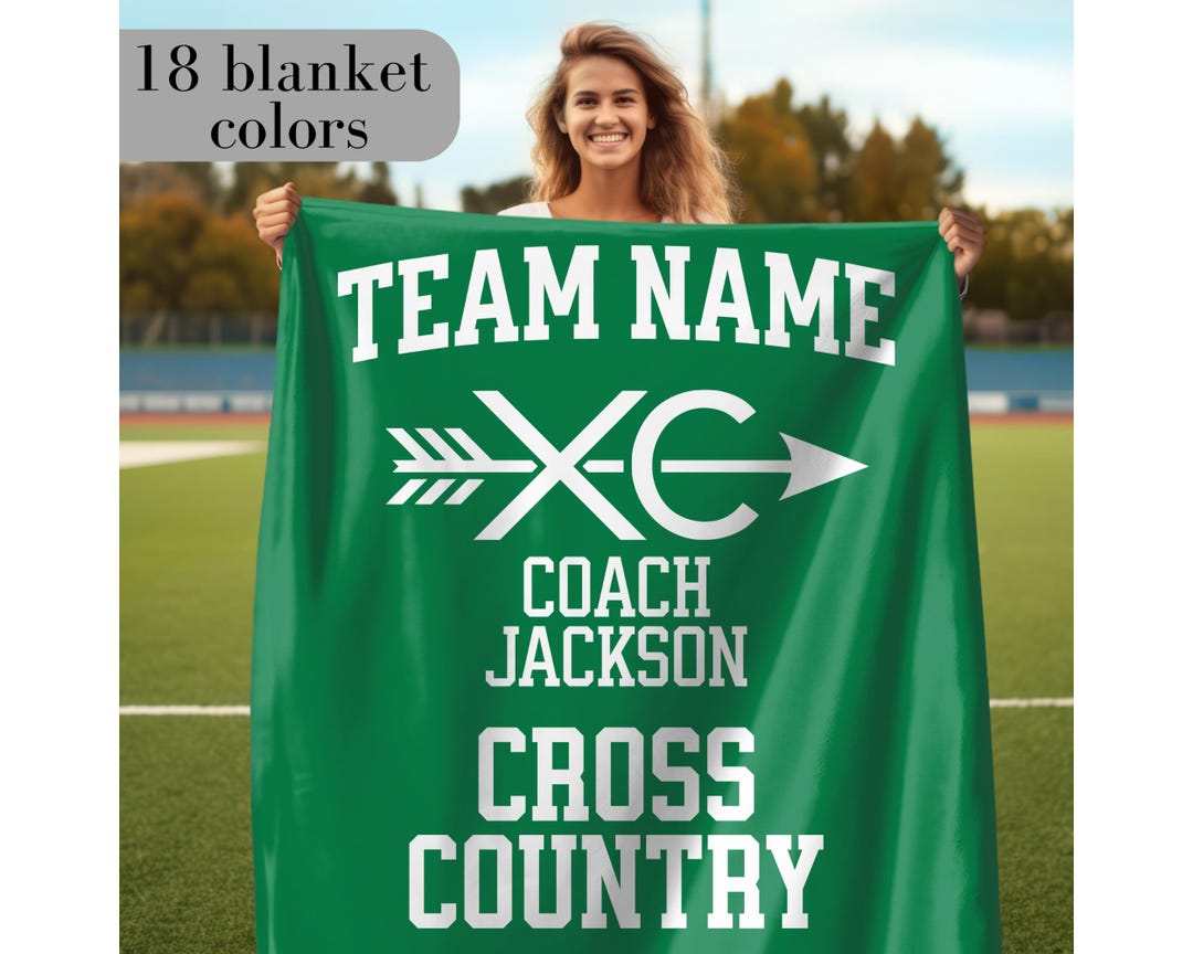 Personalized Cross Country Blanket Custom Cross Country Coach Gift for ...
