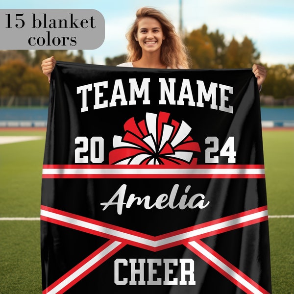 Custom Cheer Name Blanket - Etsy