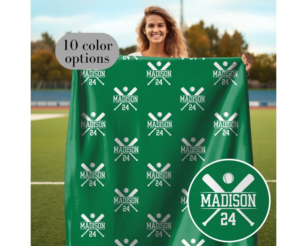 Personalized Softball Blanket Custom Name Softball Senior Gift for ...