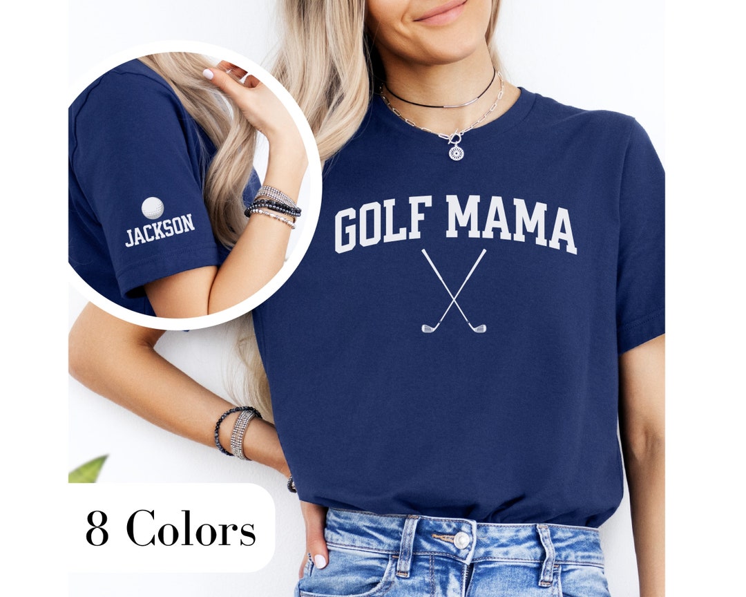 Custom Golf Mama Shirt Personalized Kids Name Golf Mom T-shirt Golf Mom ...