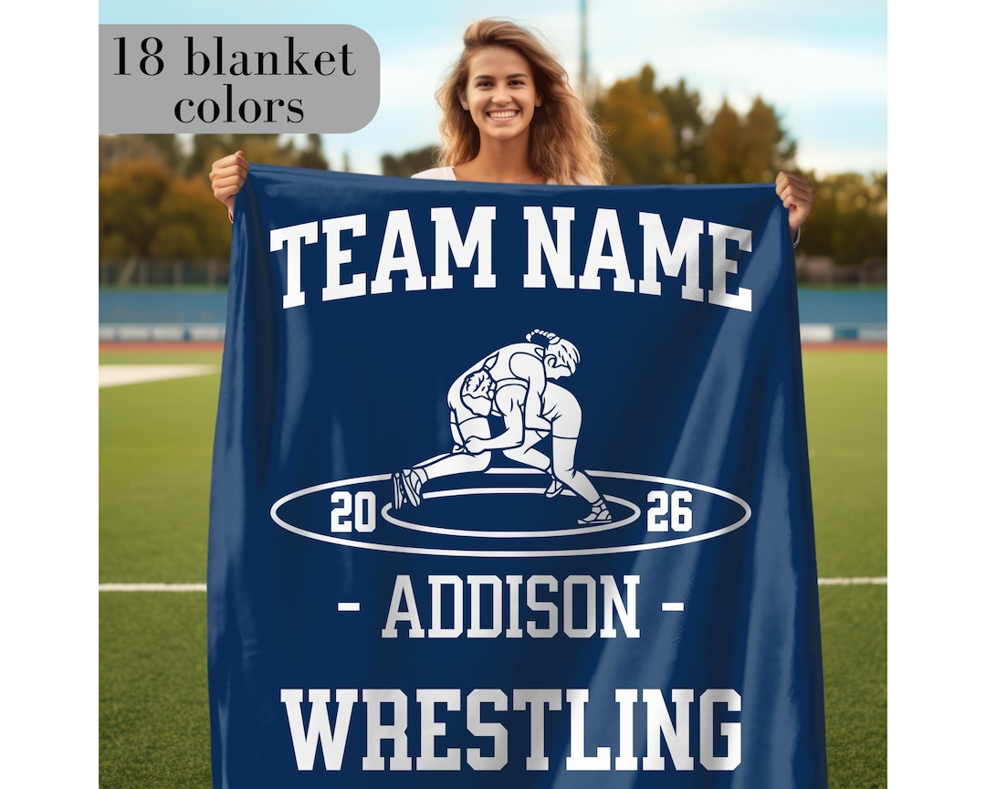 Personalized Girls Wrestling Blanket Custom Girls Wrestling Gifts ...