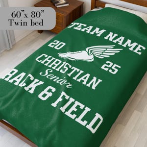 Custom Track Blanket Personalized Senior Track Gift for Track Team Gift ...