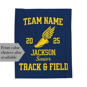 Custom Track Blanket Personalized Senior Track Gift for Track Team Gift ...