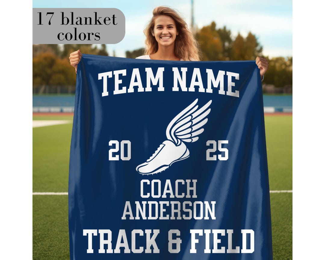 Personalized Track Blanket Custom Track Coach Gift for Track Coach Gift ...