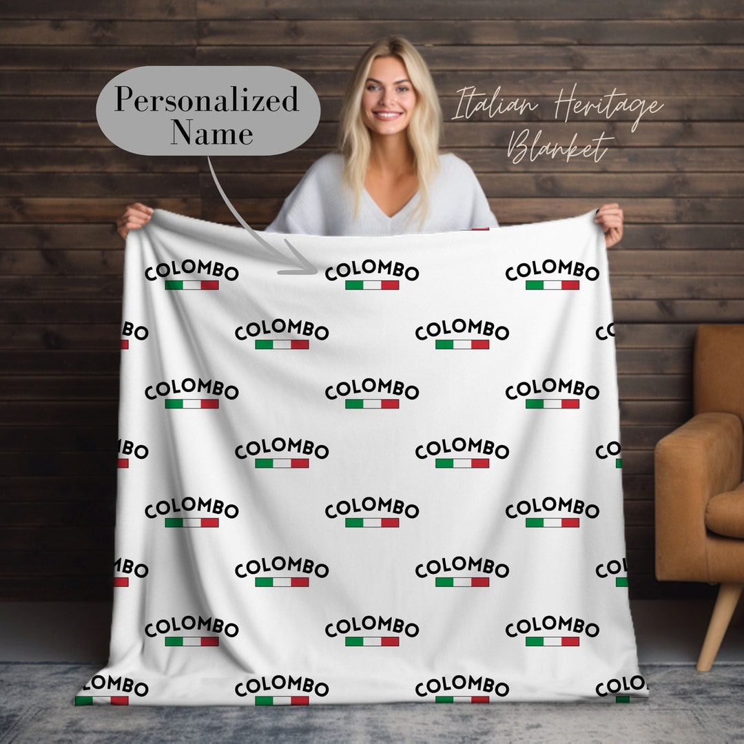 Personalized Italian Flag Blanket With Custom Name Italian Gift Italy ...