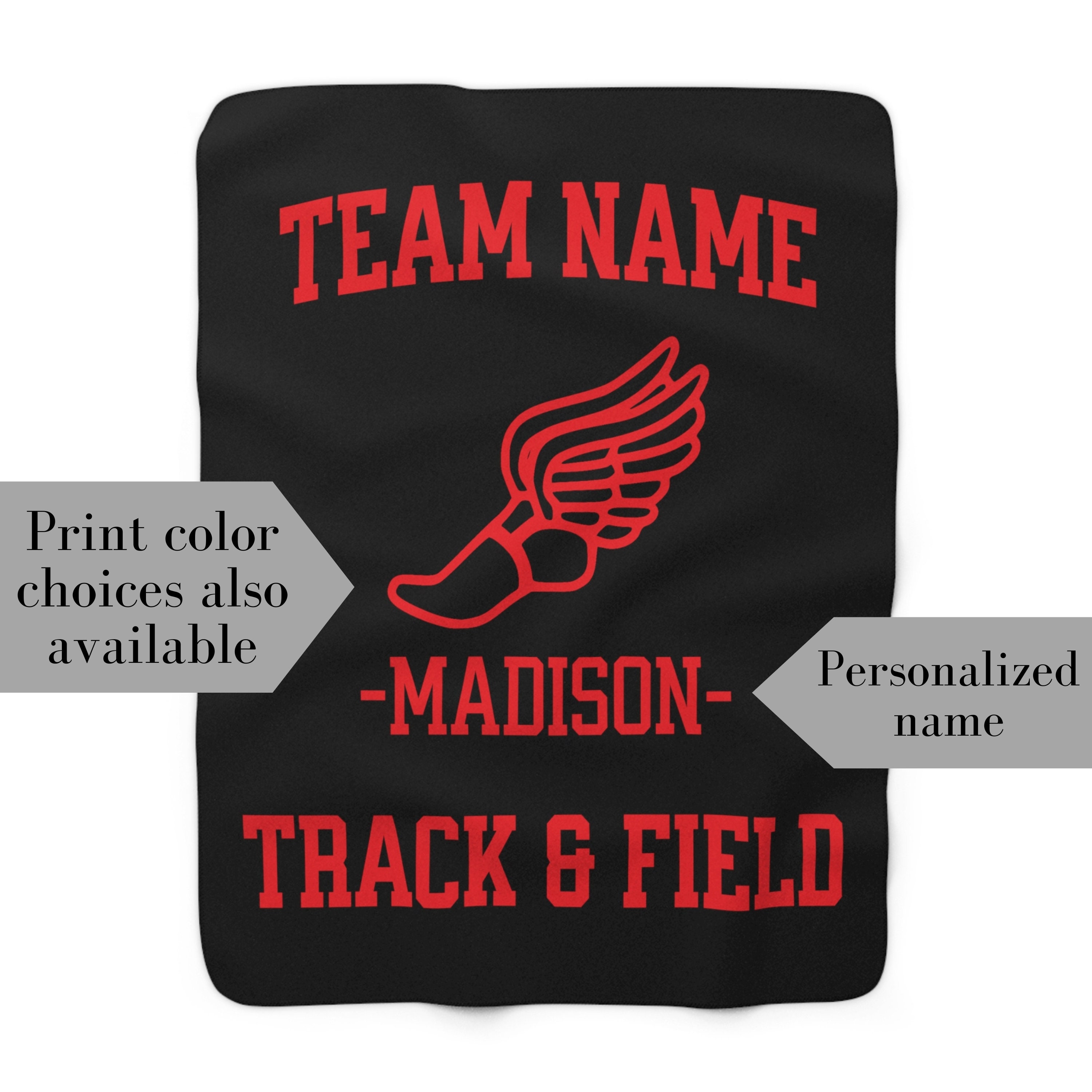 Personalized Track Blanket Custom Name Track Senior Gift for Track Team ...
