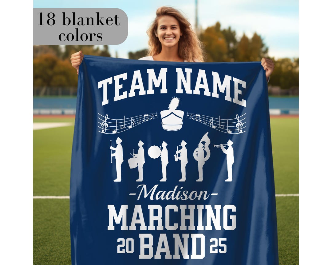 Custom Marching Band Blanket Personalized Marching Band Gifts for ...