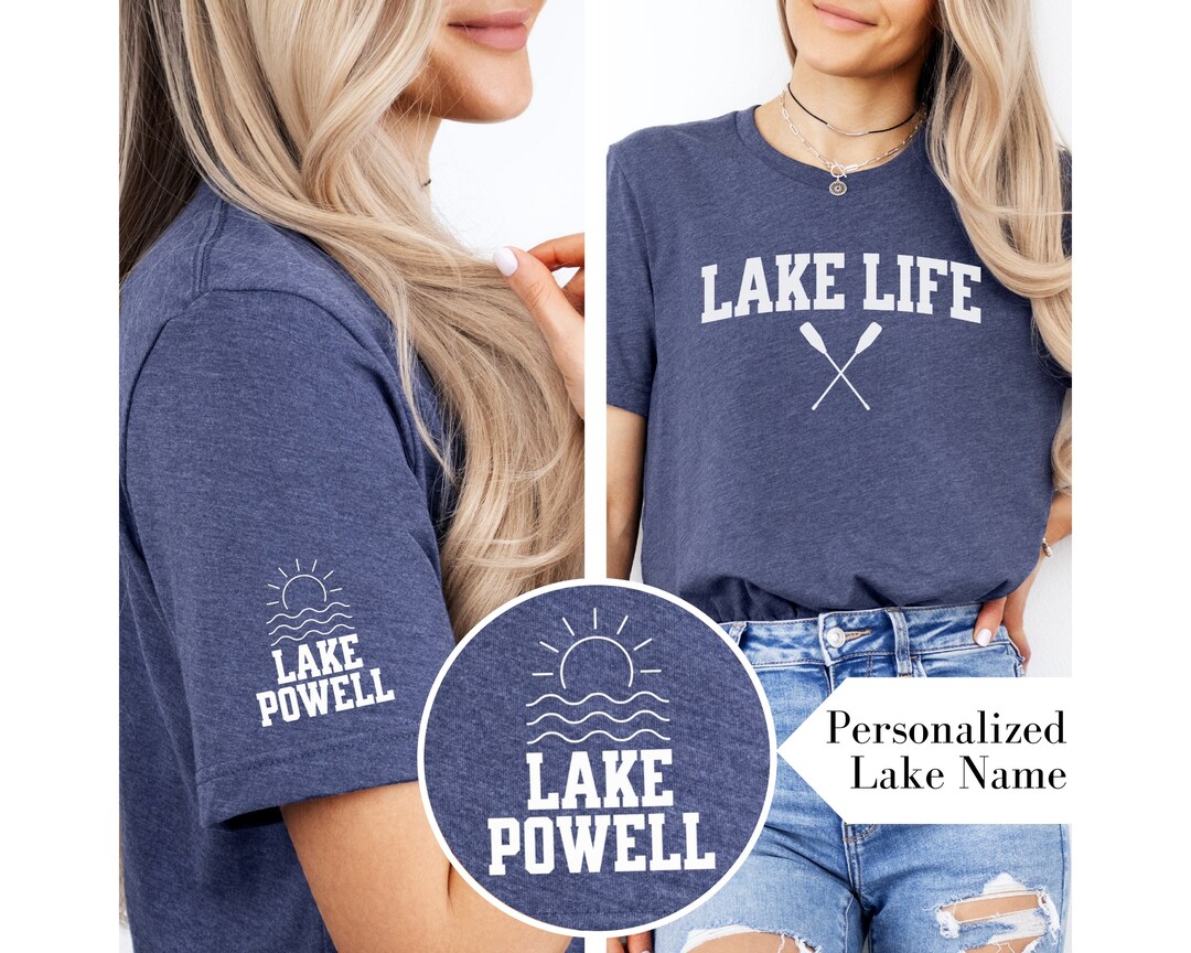 Custom Lake Life Shirt Personalized Lake Name Tshirt Minimalist Lake ...