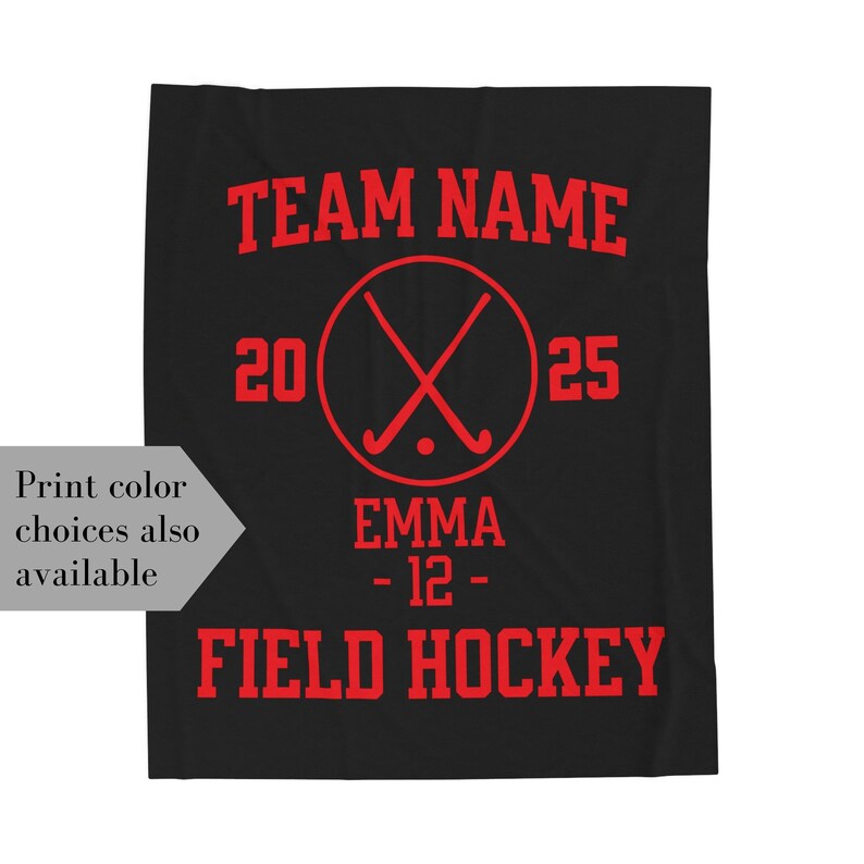 Personalized Field Hockey Blanket Custom Field Hockey Senior Gift for ...