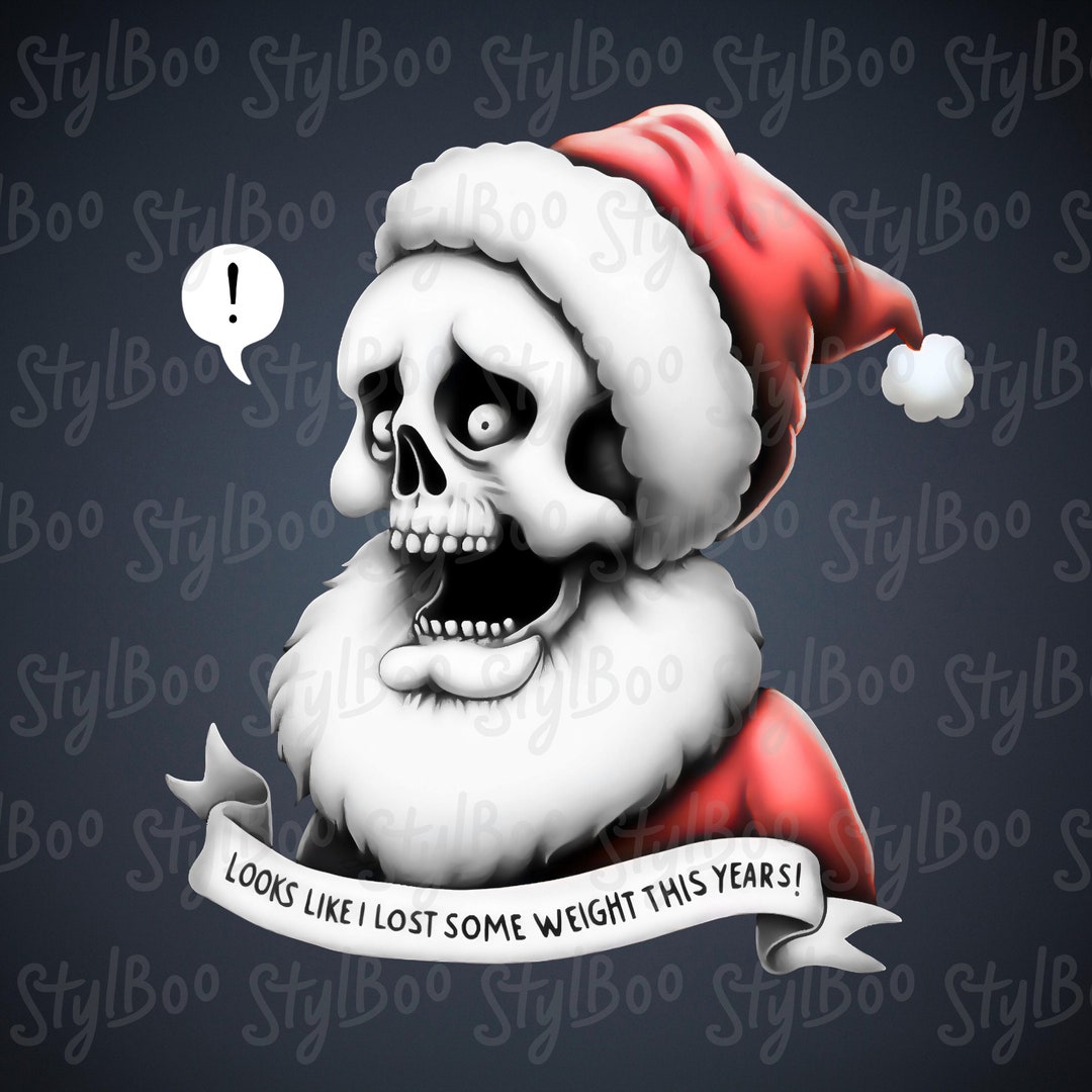 Christmas, Funny Christmas, Christmas Humor, Skeleton Santa Claus SVG ...