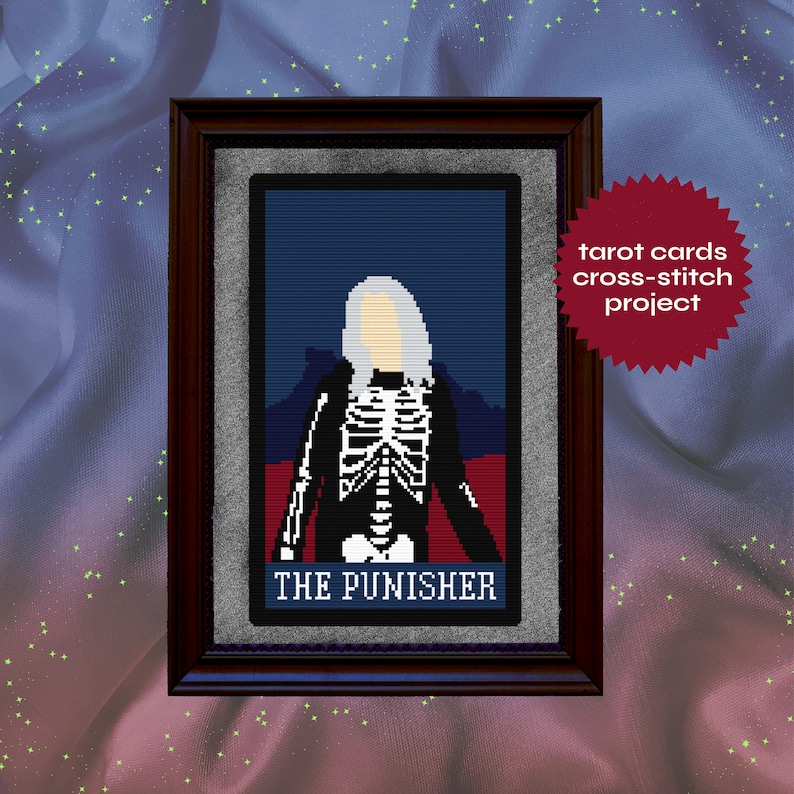 Tarot Card Phoebe Bridgers the Punisher Cross Stitch Pattern X Instant ...