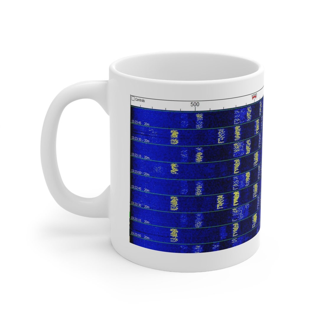 Ham Radio Ham FT8 Waterfall Mug A Mug for the Modern Ham Present for ...