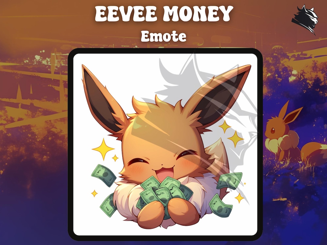 Emote - Eevee Money Pokemon - Eevee Pokemon | Eevee Vibes - for Twitch & Discord - Etsy