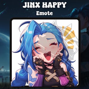 Emote Jinx League of Legends feliz para Twitch y Discord - Etsy México