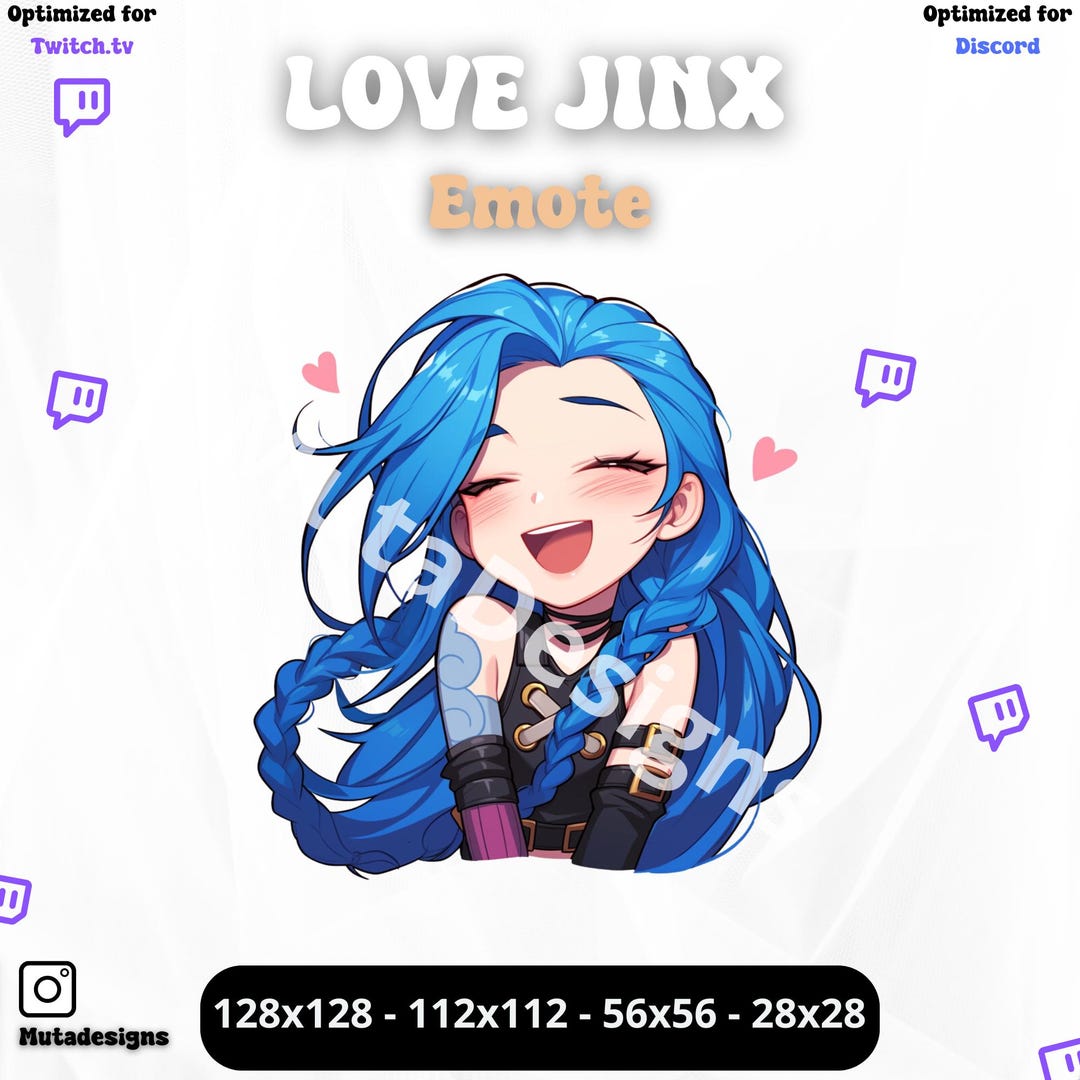 Emote Love Jinx League of Legends for Twitch & Discord - Etsy