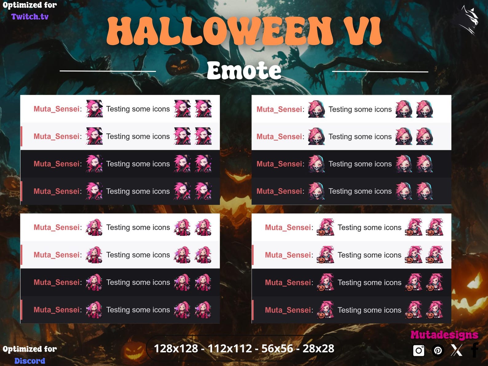 8 Emote Halloween Vi League of Legends for Twitch & Discord - Etsy