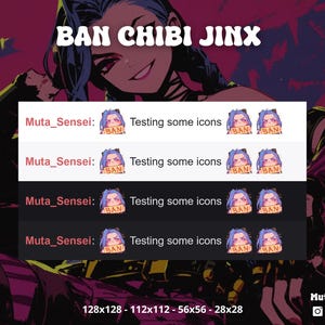 Emote - Ban Chibi Jinx League of Legends for Twitch & Discord - Etsy