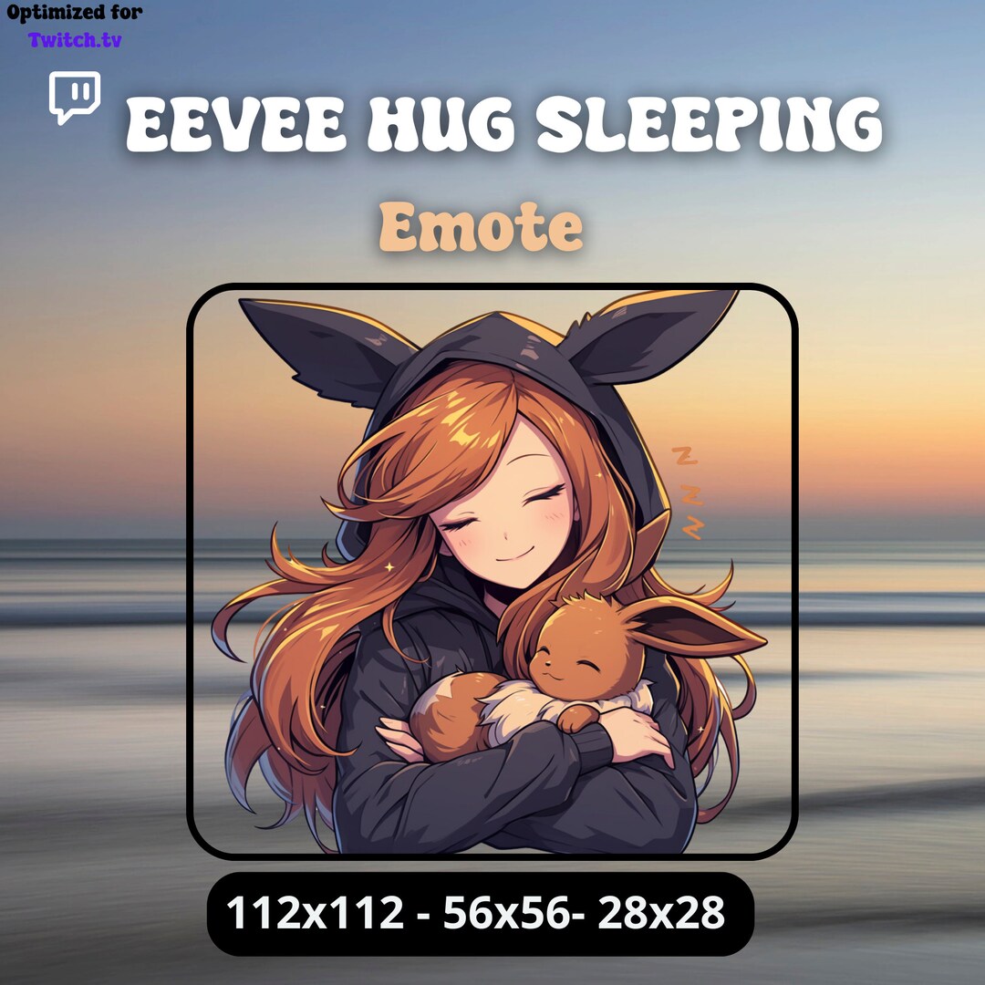 Emote Sleeping Eevee Eevee Vibes for Twitch & Discord - Etsy
