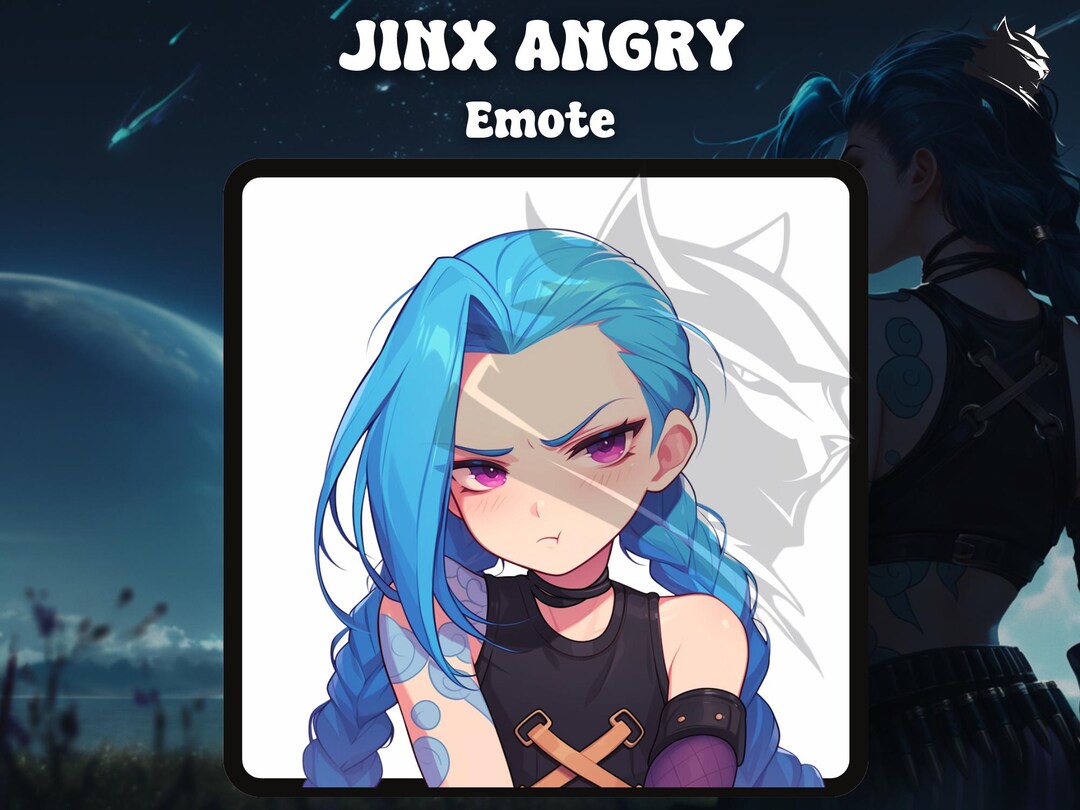 Emote - Jinx League of Legends Angry for Twitch & Discord - Etsy